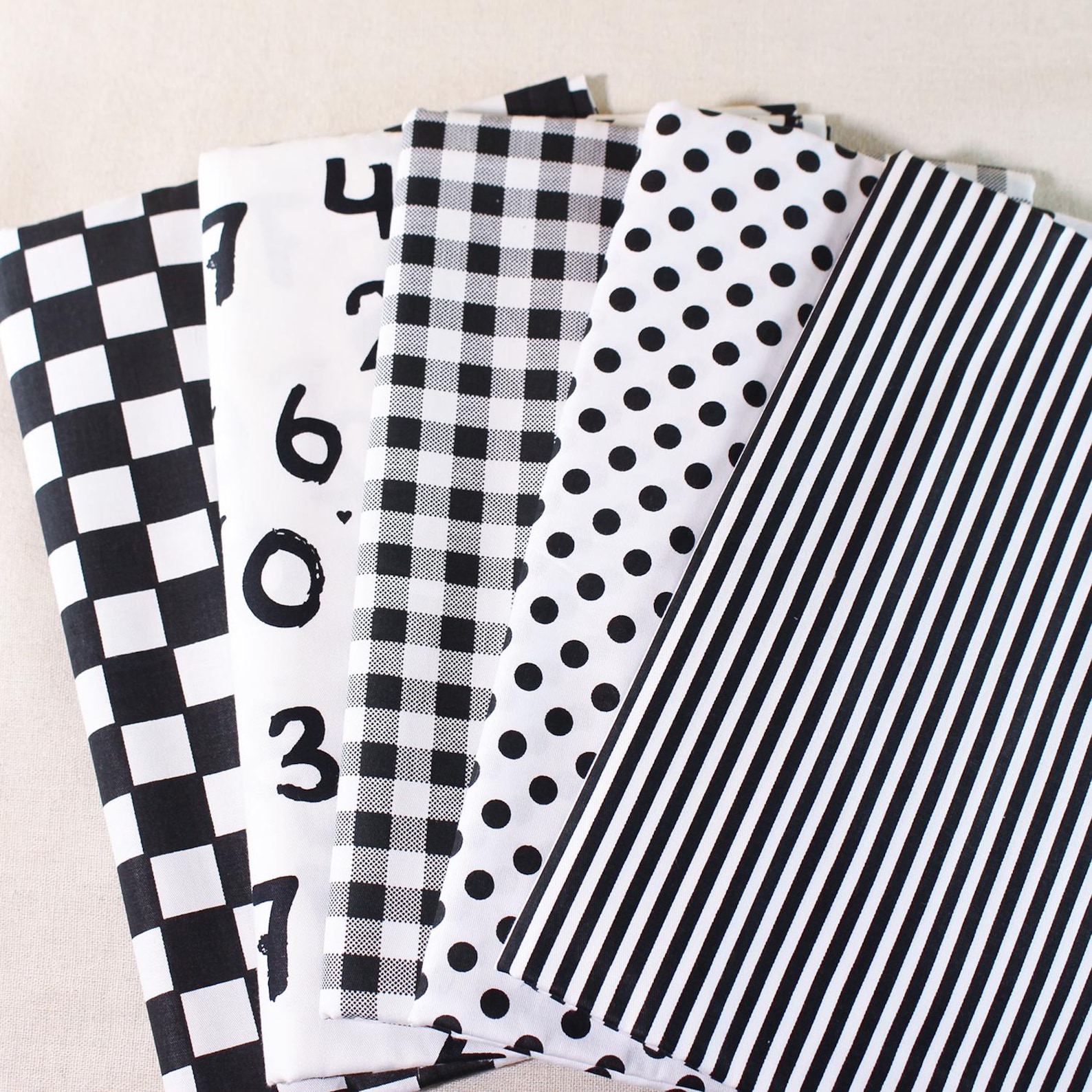 20 Black White Cotton Fabric Scraps,quilt Fabric Remnant Bundle,precut ...