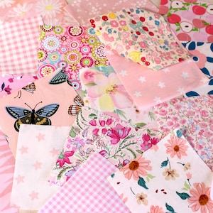 100 Pink Flower Floral Fabric,print Fabric,quilting Cotton Fabric ...