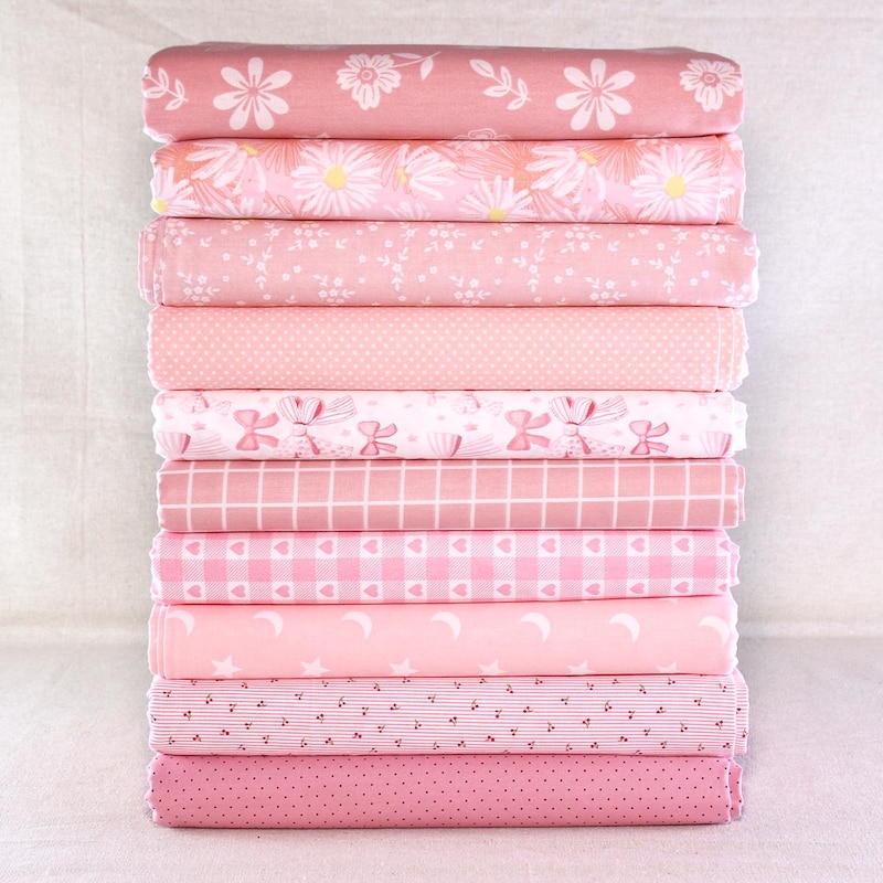 Sweet Pink Quilt Fabric - Etsy UK