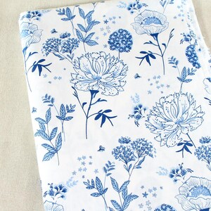 20 Blue Cotton Fabric,vintage Floral Fabric,printed Fabric Bundle ...