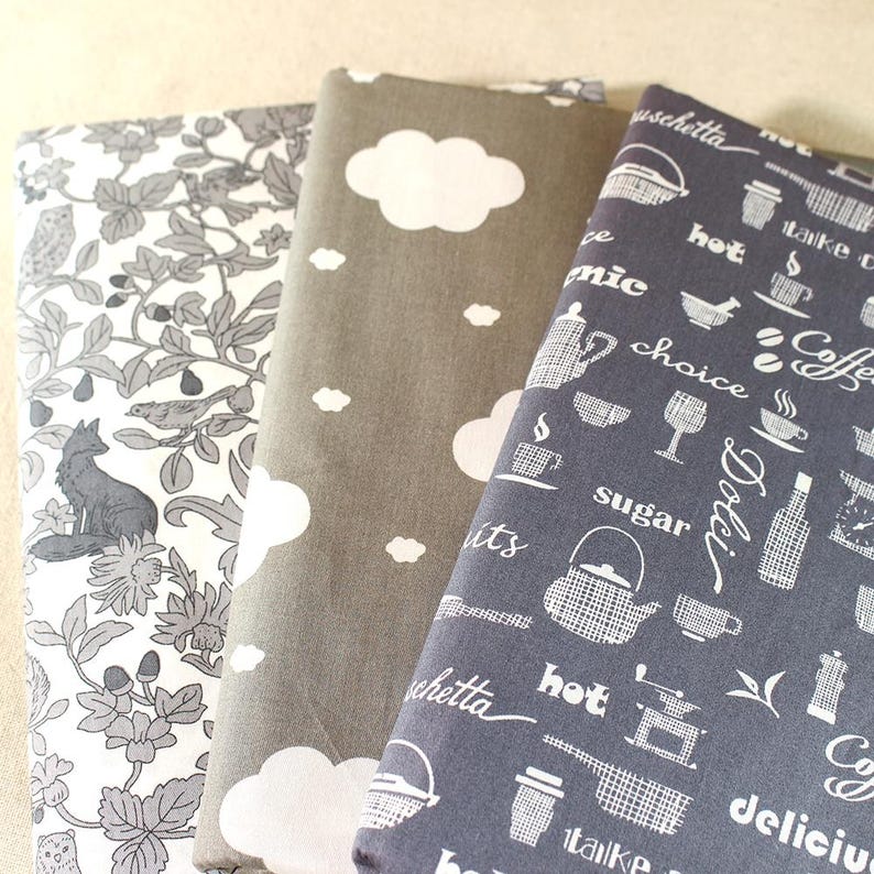 20 Gray Cotton Fabric,precut Charm 7.9" Squares,sewing Fabric,quilting ...