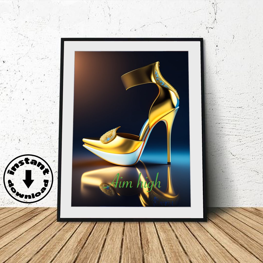 Heels Print, Stiletto Heel Poster, Girl Office Art, Fashion Wall Art ...