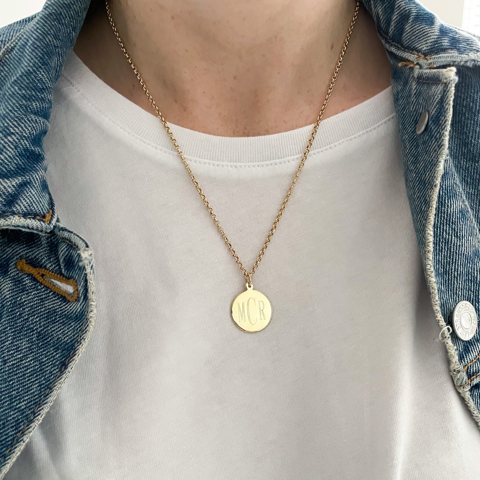 Initials Medallion 14k Gold Gold Medallion Custom Pendant - Etsy