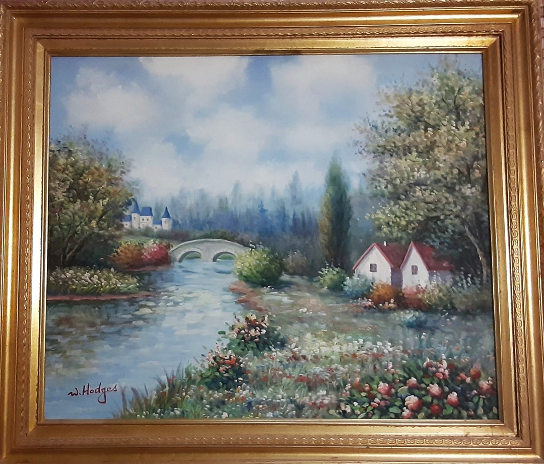 Vintage W Hodges 20 X 24 Oil Framed Painting Gold Frame - Etsy