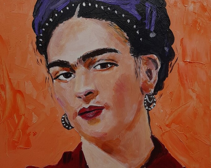 Frida Original Oil Painting Unframed 8 X 10 Inch - Etsy