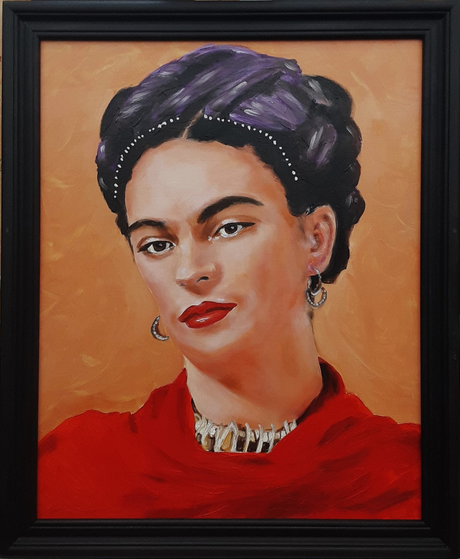 Frida Original Oil Painting 18 1/2 X 22 1/2 Inches Framed - Etsy