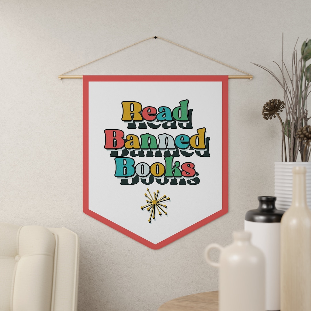 Banned Books Pennant Banner for Classroom Read Banned Books, Hanging ...
