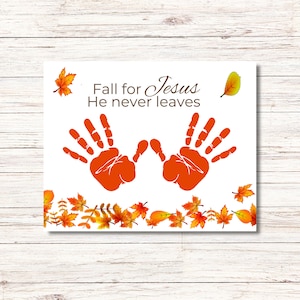 Fall for Jesus Handprint| Christian Activity | Fall Handprint Art Craft ...