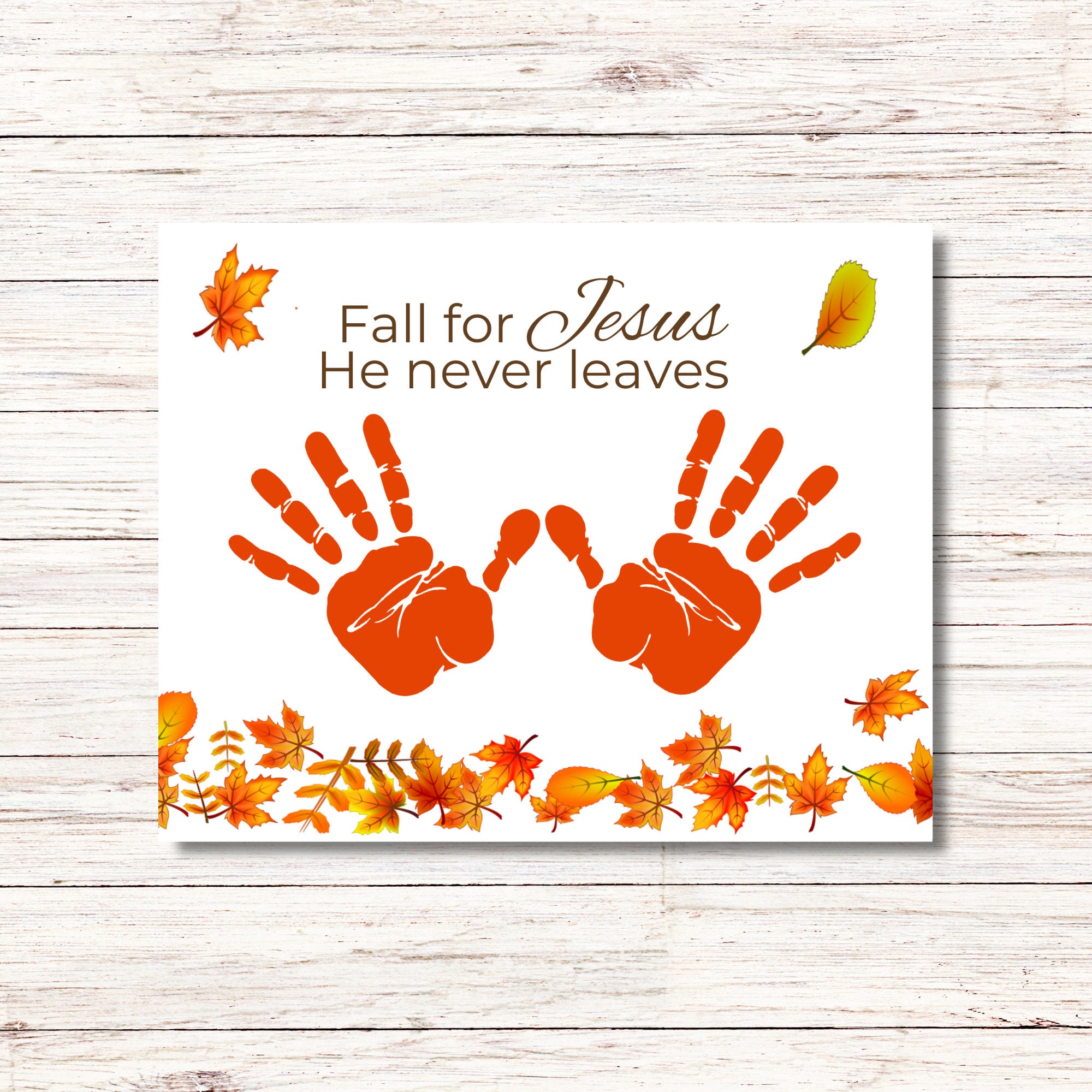Fall for Jesus Handprint| Christian Activity | Fall Handprint Art Craft ...