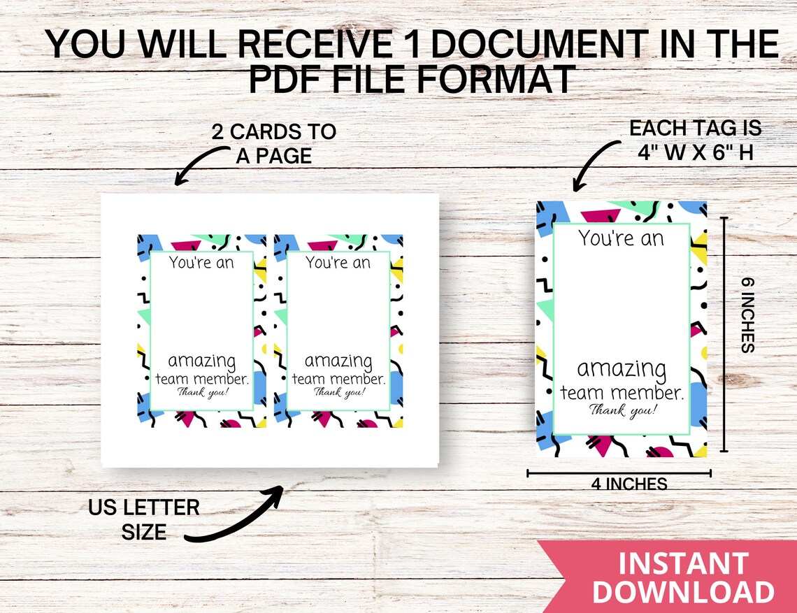 You're an EXTRA Amazing Team Member Gum Tag Printable | Team ...