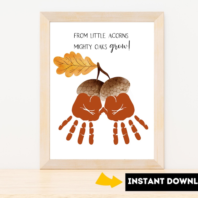 Acorn Handprint - Etsy