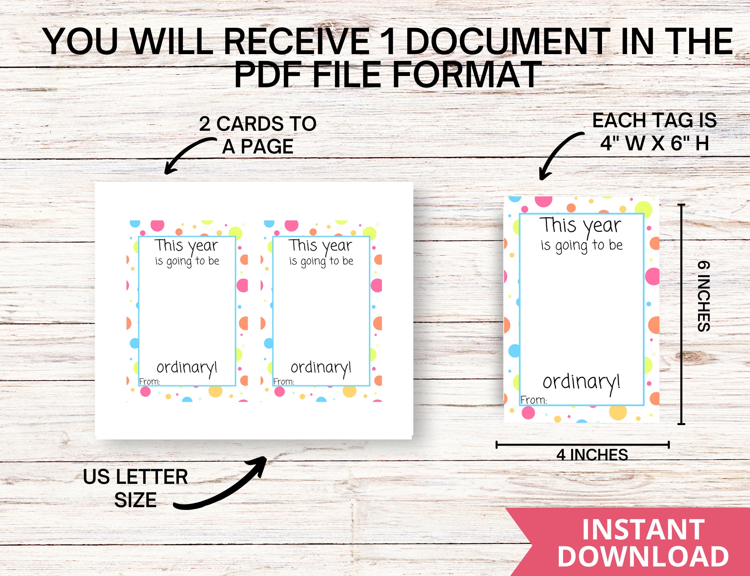 This Year is Going to Be EXTRA Ordinary | Gum Tag Printable | Back to ...