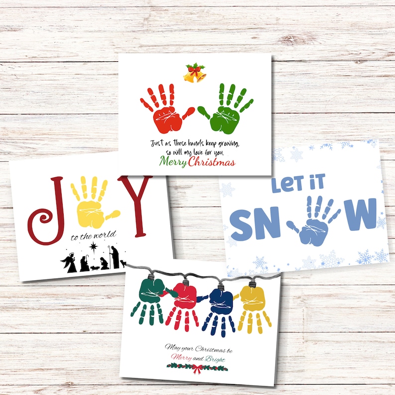 Toddler Handprint Art for Christmas Bundle| Kids Handprint Holiday ...
