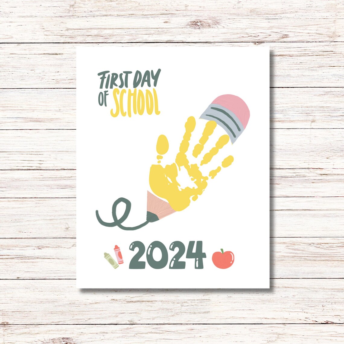 First Day of School Pencil Handprint Craft, Back to School Poem ...