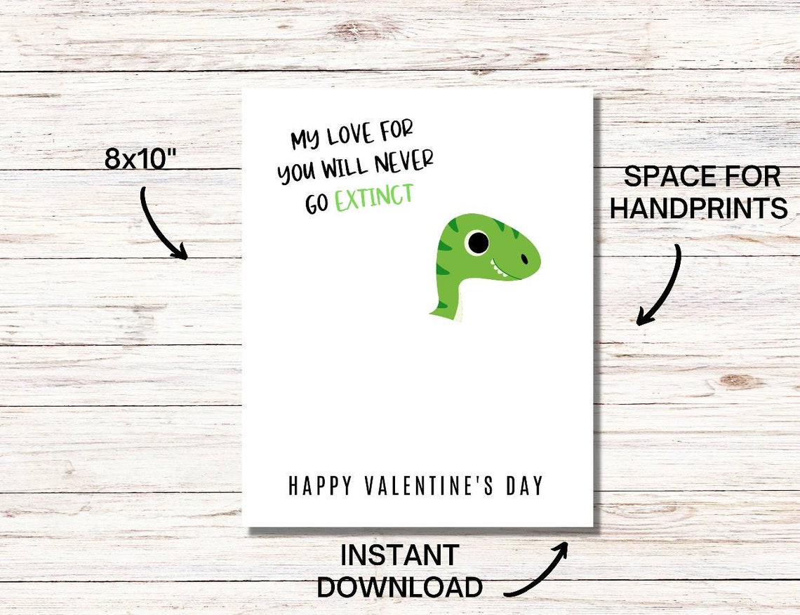 Dinosaur Valentine's Handprint Art Valentine's Day Handprint Art ...
