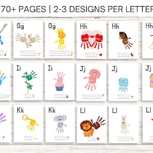 Handprint Alphabet Art Craft Book, ABC Handprint Art Book, Preschool ...