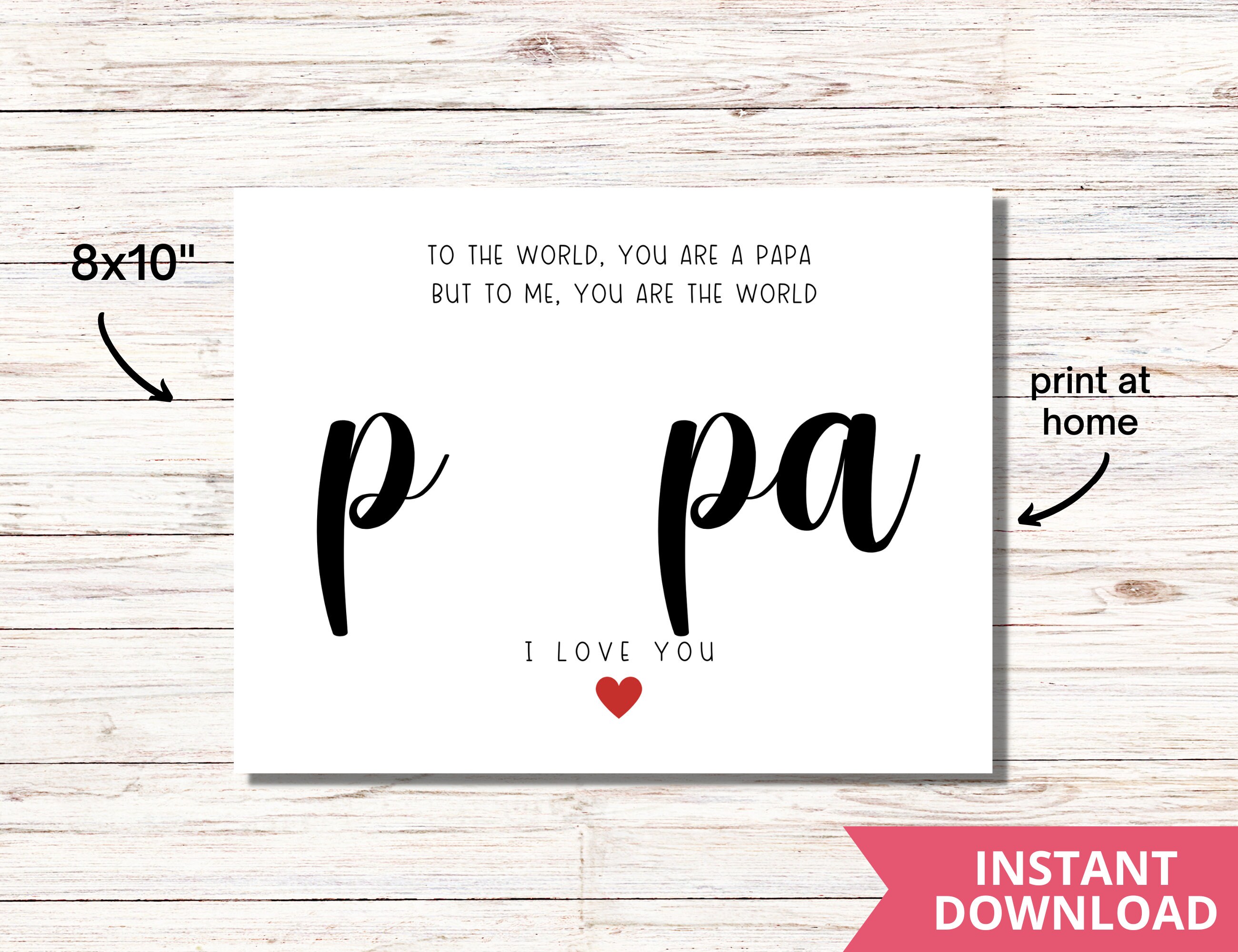 Papa Handprint Printable| Handprint Poem for Father's Day Gift |kids ...