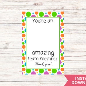 You're an EXTRA Amazing Team Member Gum Tag Printable | Team ...