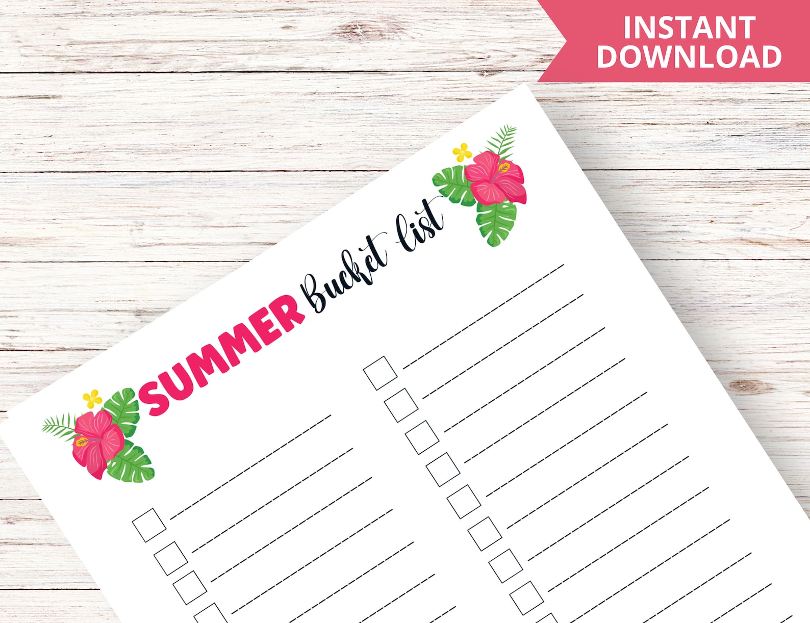 Summer Bucket List Printable for Kids Template | Summer Break ...