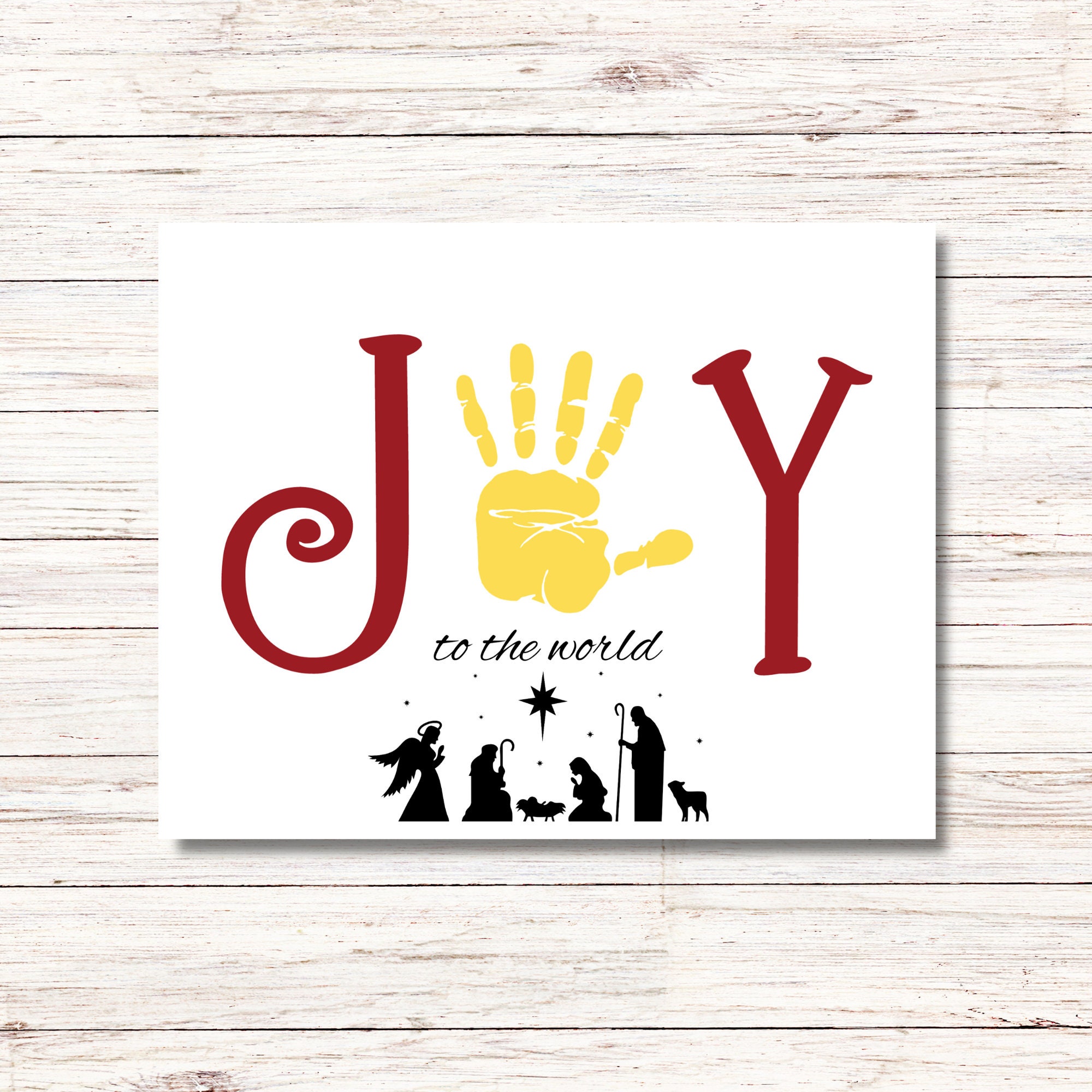 Joy Handprint Christmas Preschool, Daycare, Sunday School Craft | Baby ...
