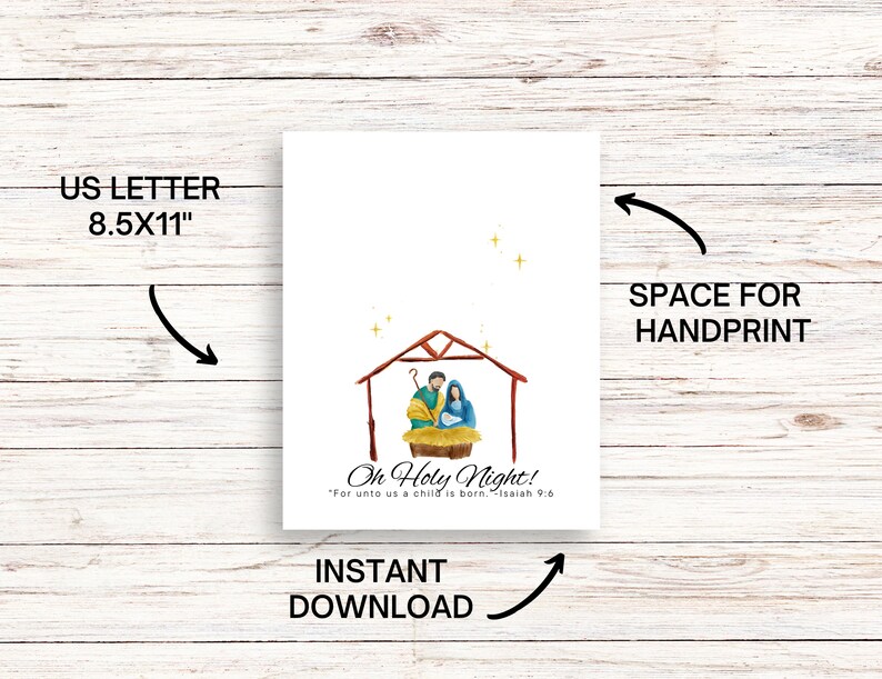 Nativity Handprint Art |christmas Handprint Art Ideas| Manger, Sunday ...