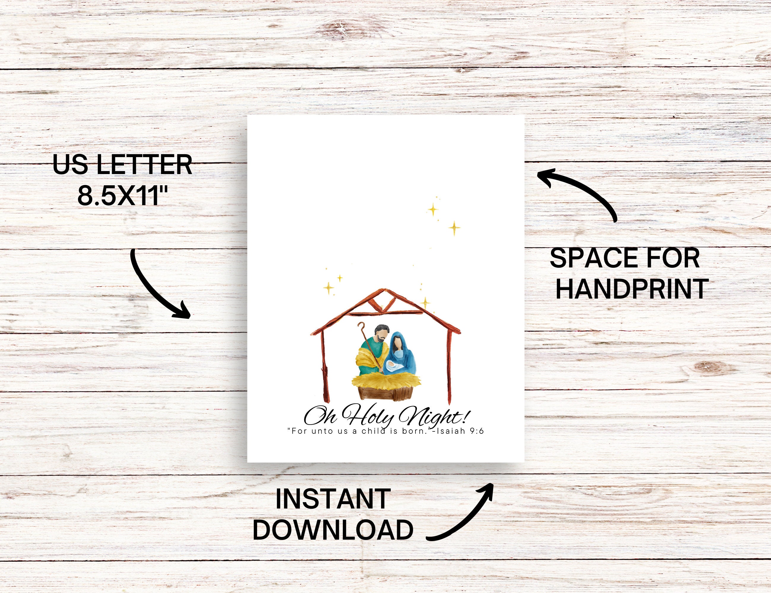 Nativity Handprint Art |christmas Handprint Art Ideas| Manger, Sunday ...