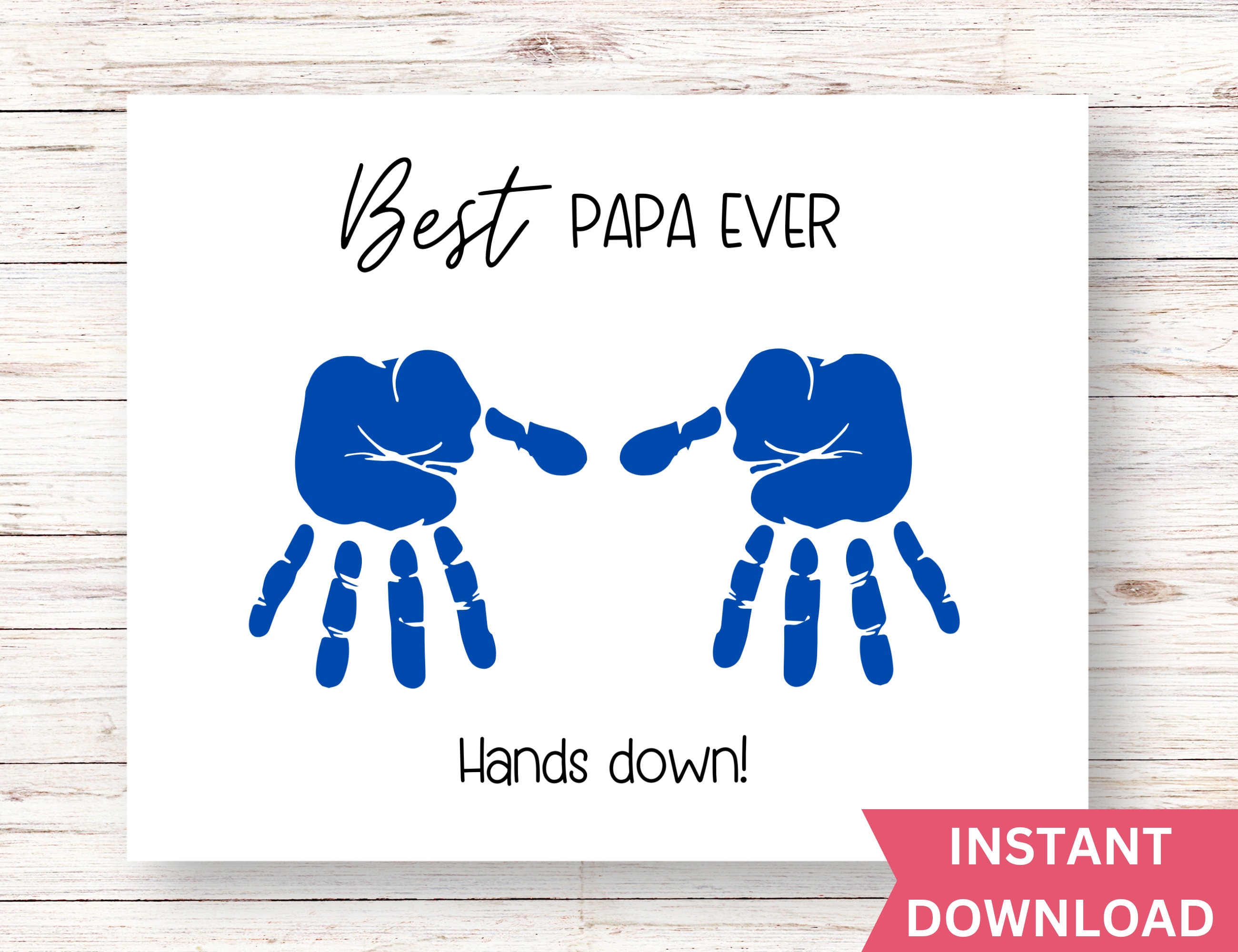 Best Papa Ever |best Papa Hands Down |father's Day Handprint Art Craft ...