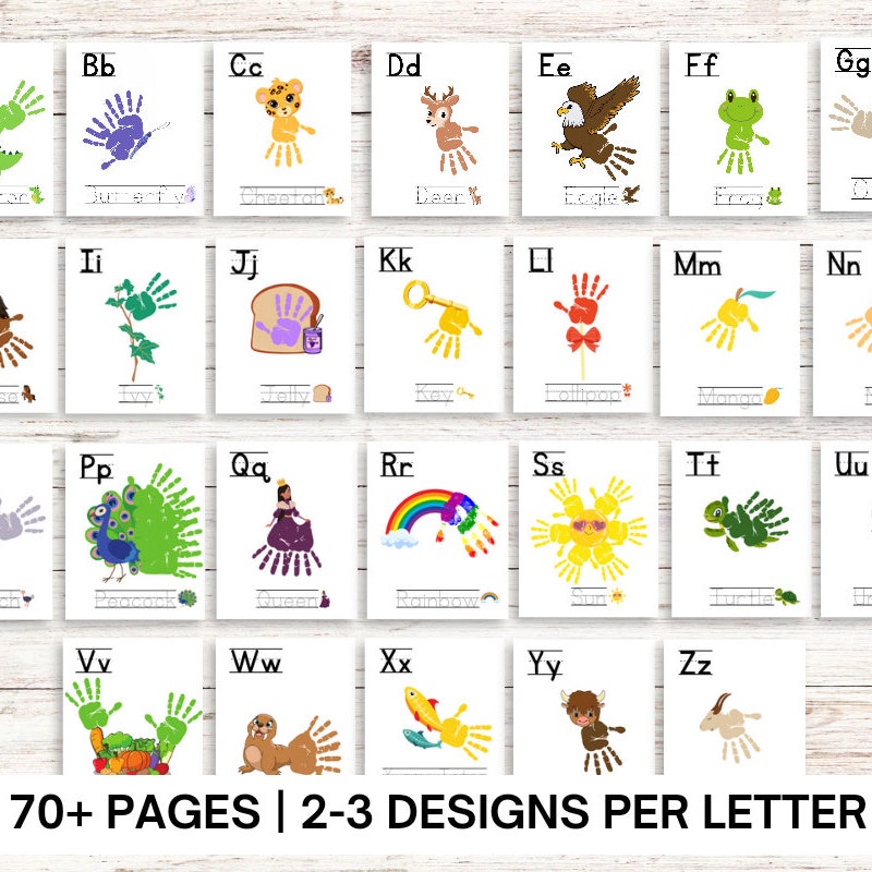 Handprint Alphabet - Etsy