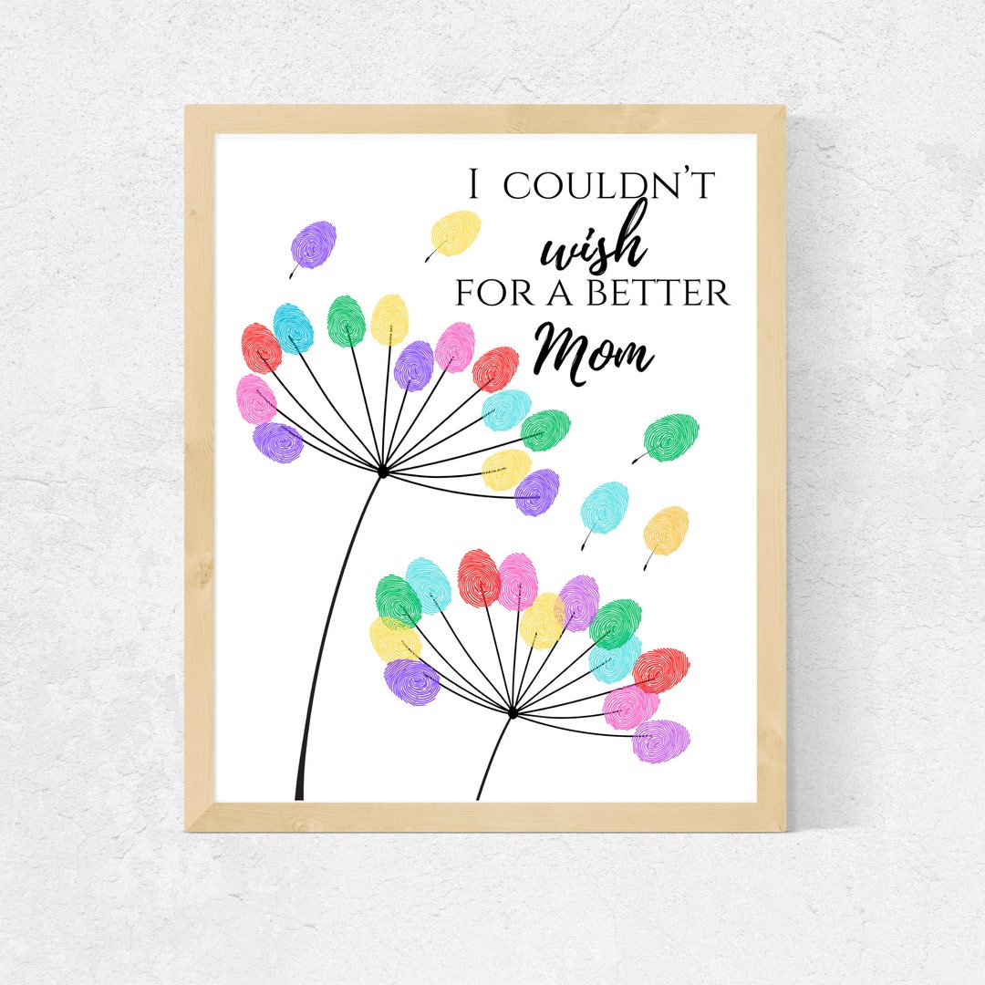 Mothers Day Fingerprint Printable Mother's Day Craft Activity | Diy Kid ...