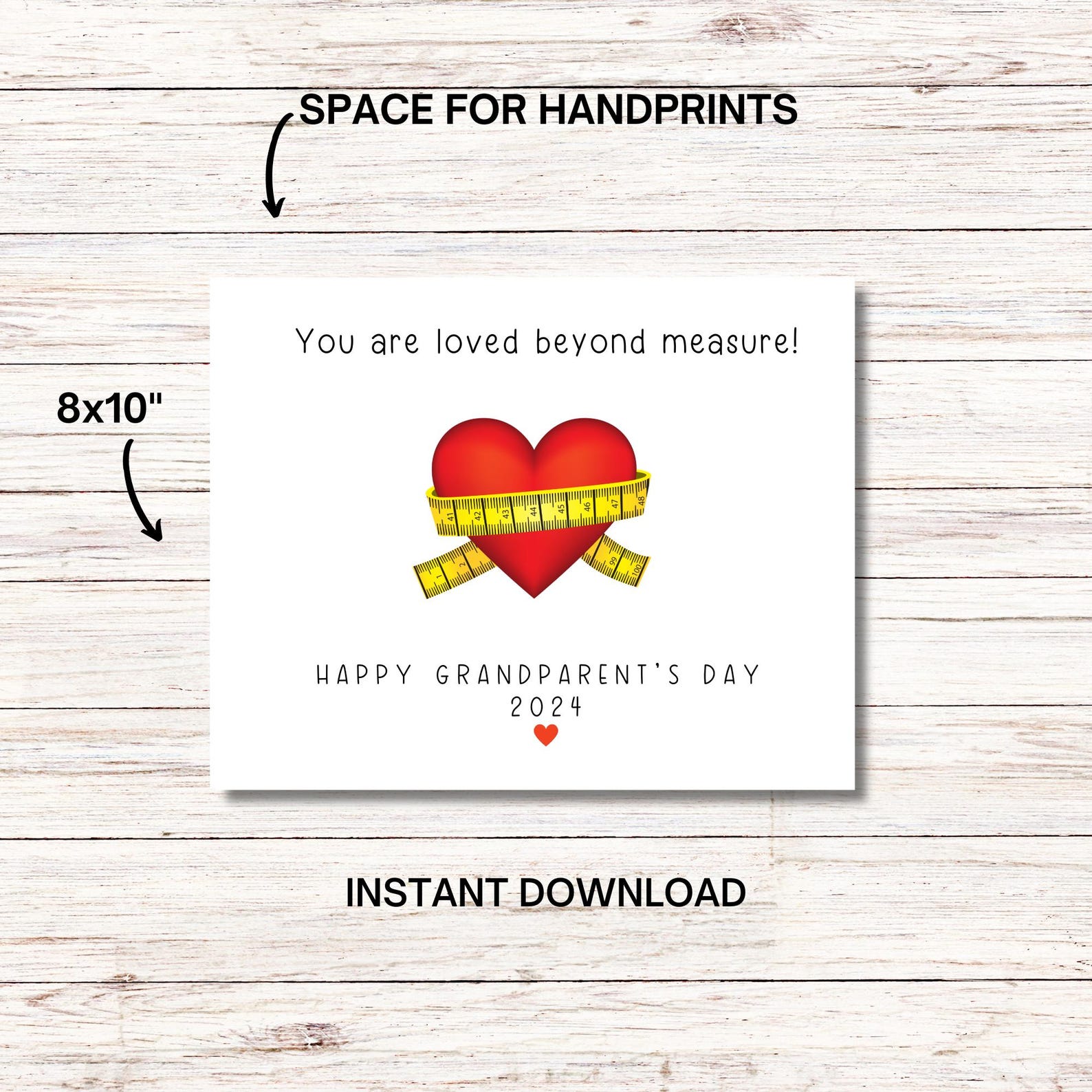 Happy Grandparents Day 2024 Handprint Art Card Keepsake Grandparents ...