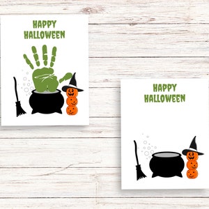 Happy Halloween Handprint Art Craft Keepsake |halloween Handprint ...