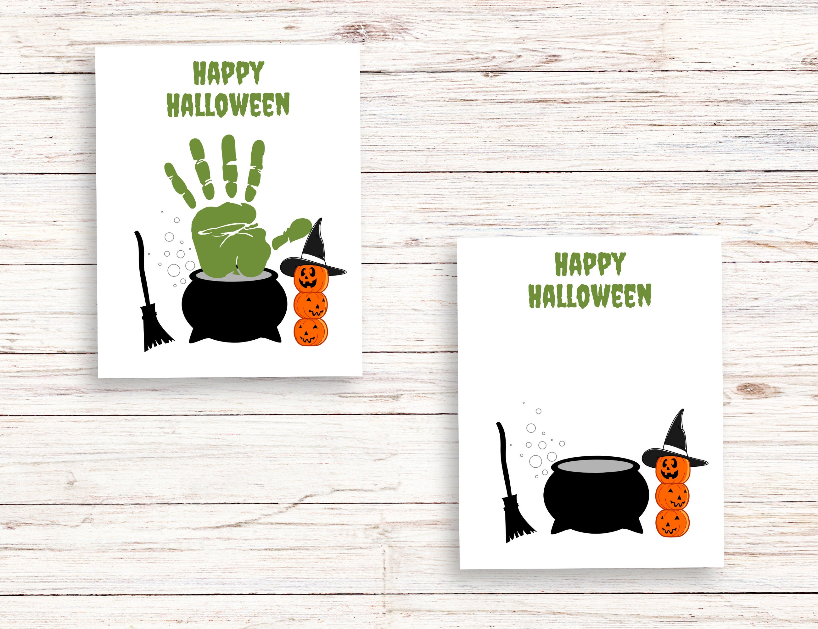 Happy Halloween Handprint Art Craft Keepsake |halloween Handprint ...