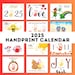 2025 Handprint Calendar, Monthly Handprint Art, Memory Keepsake, Kids ...