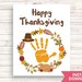Happy Thanksgiving Handprint Art Craft Keepsake Fall Handprint Art ...