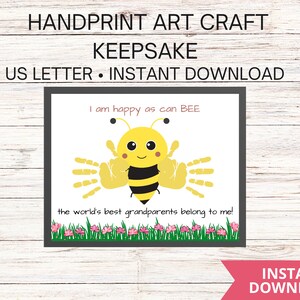 Happy Grandparents Day 2024 Handprint Art Card Keepsake Grandparents ...
