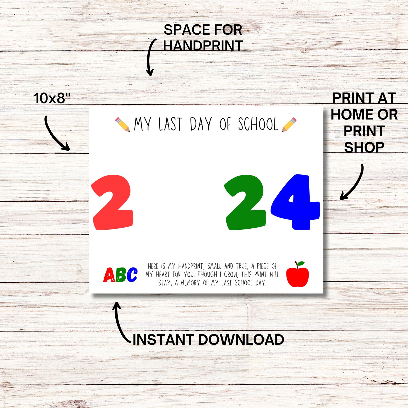 2024 Preschool Graduation Handprint, Last Day of School Handprint Art ...
