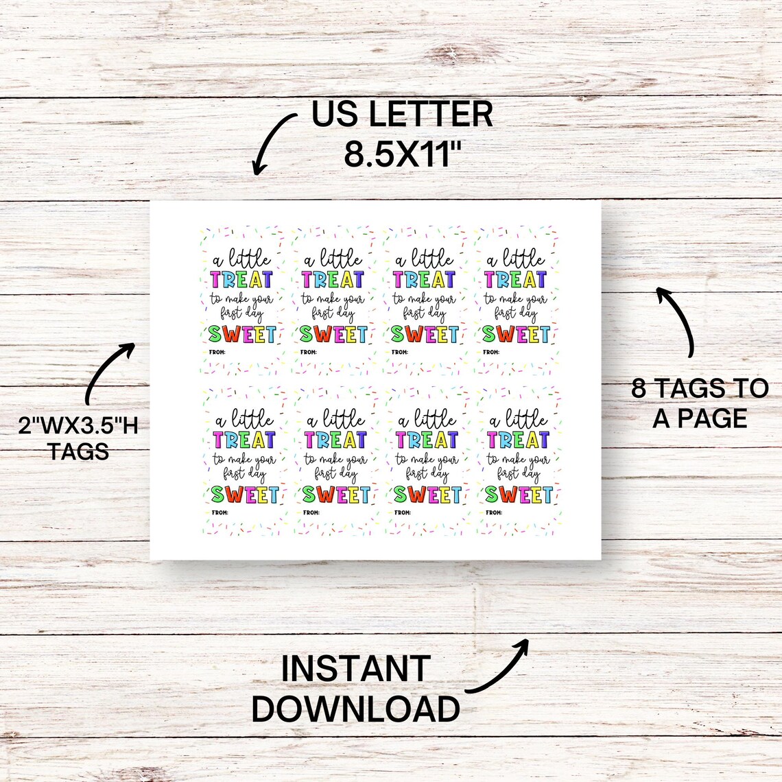Back to School Sweet Treat Tag, Welcome Back to School Gift Tag, Back ...