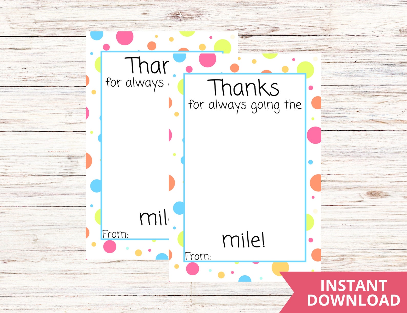 Thanks for Always Going the "extra" Mile | Gum Tag Printable | Bus ...