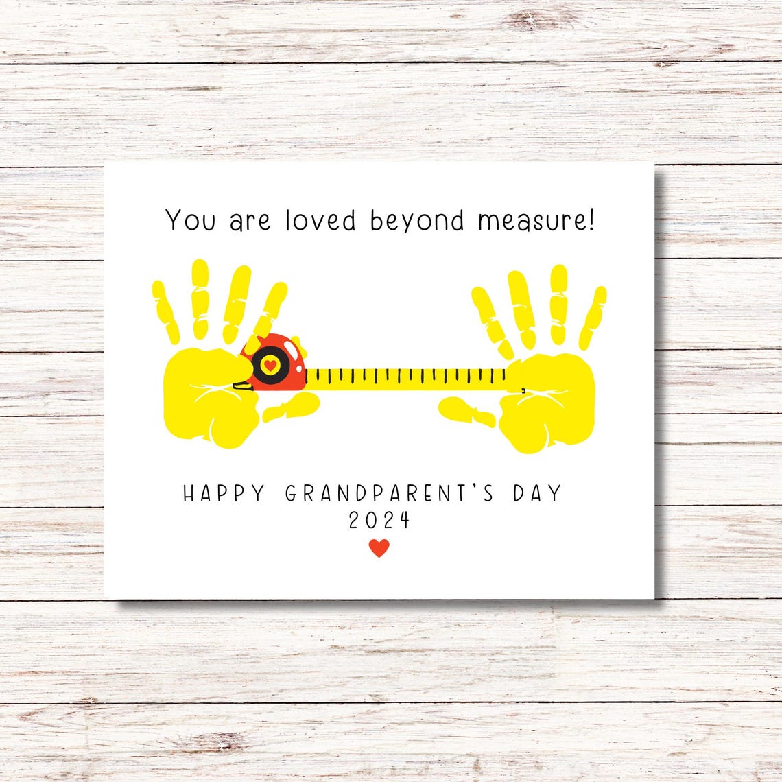 Happy Grandparents Day 2024 Handprint Art Card Keepsake Grandparents ...