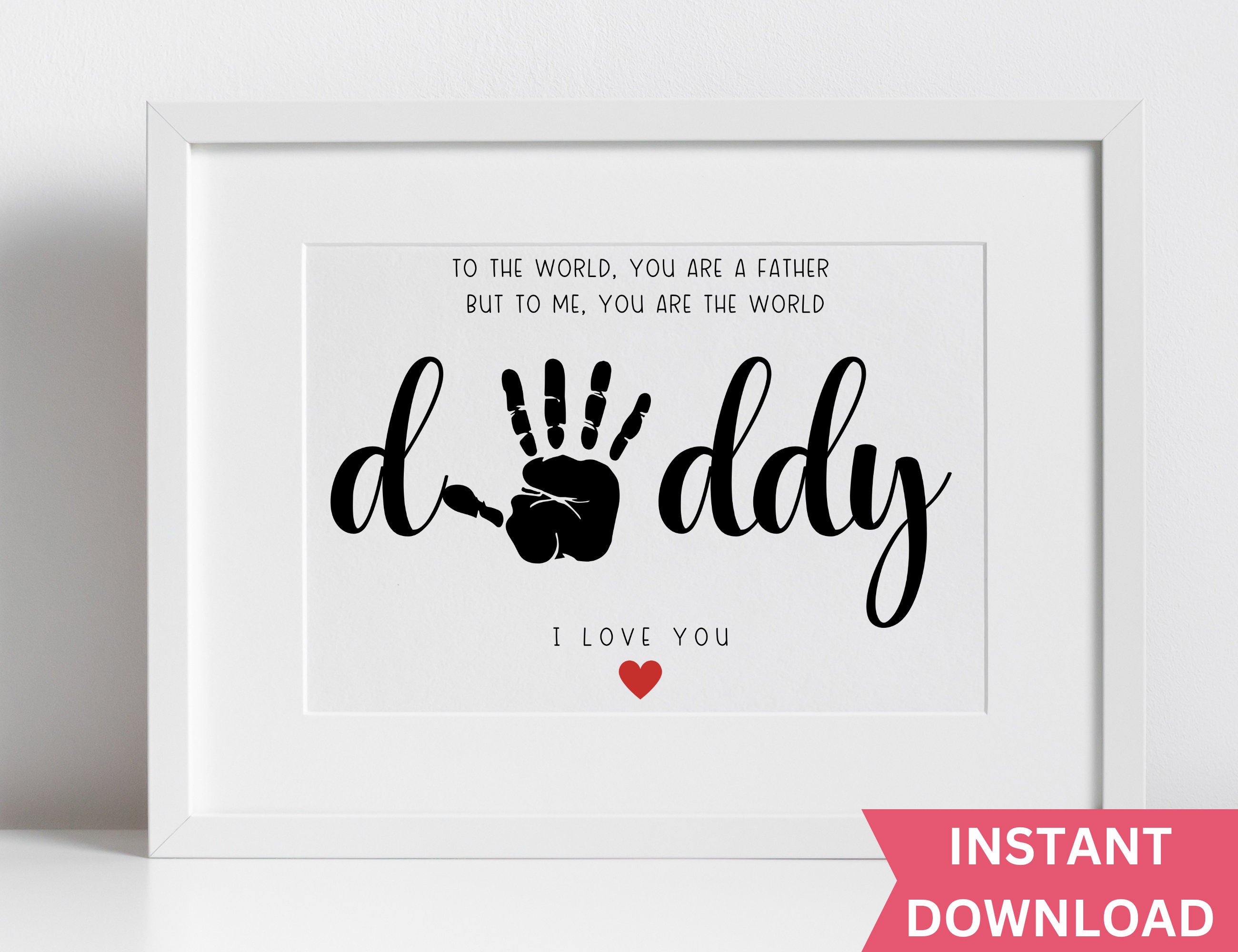 Handprint Poem for Father's Day Gift Kids Baby Toddler Keepsake Daddy ...