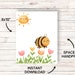Bee Handprint Art| Printable Spring Crafts for Preschoolers| 5 Minute ...