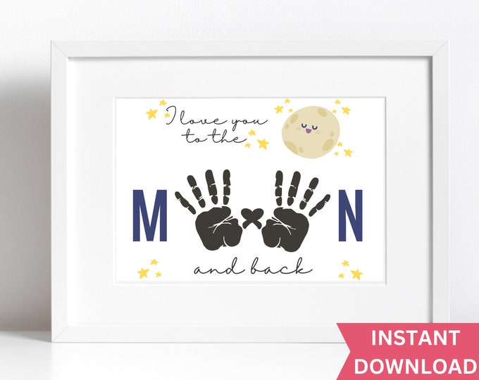 Grandparents Day Handprint, Handprint Art Printable, I Love You to the ...