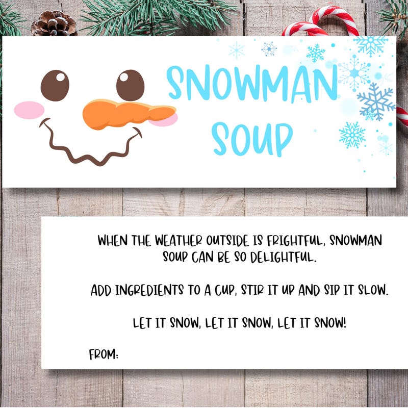 Snowman Soup - Etsy