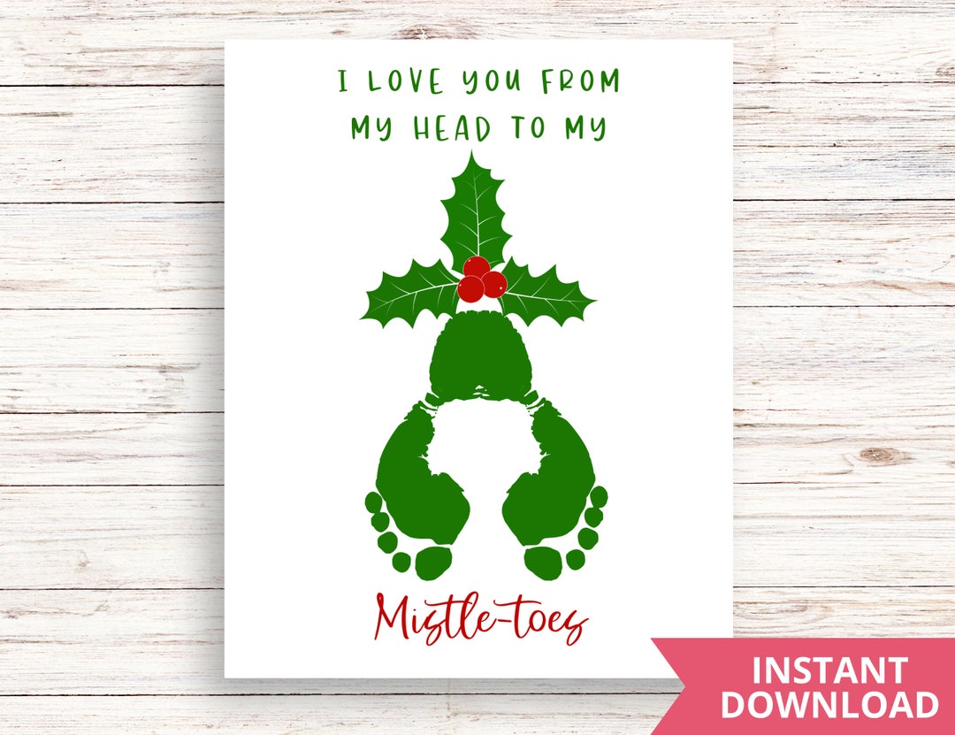 Christmas Handprint Art Mistletoe, Daycare Preschool Activities, Baby's ...