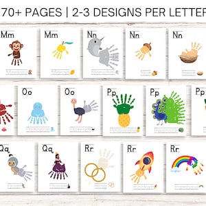 Handprint Alphabet Art Craft Book, ABC Handprint Art Book, Preschool ...