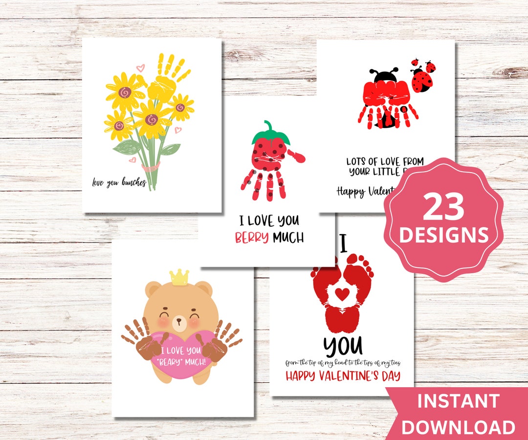 Valentine's Day Handprint Art Craft BUNDLE Love XOXO| February Winter ...