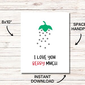 I Love You Berry Much Handprint Crafts| Handprint Art Printable ...
