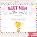 Printable Best Mom Award | Mother's Day Printable PDF| Mother's Day ...