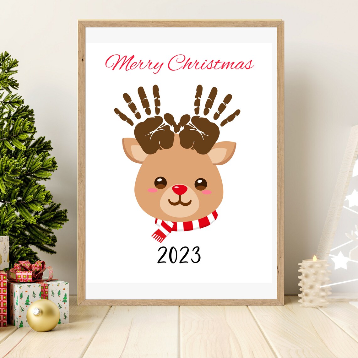 Reindeer Handprint Printable Craft| Kids Handprint Crafts |handprint ...