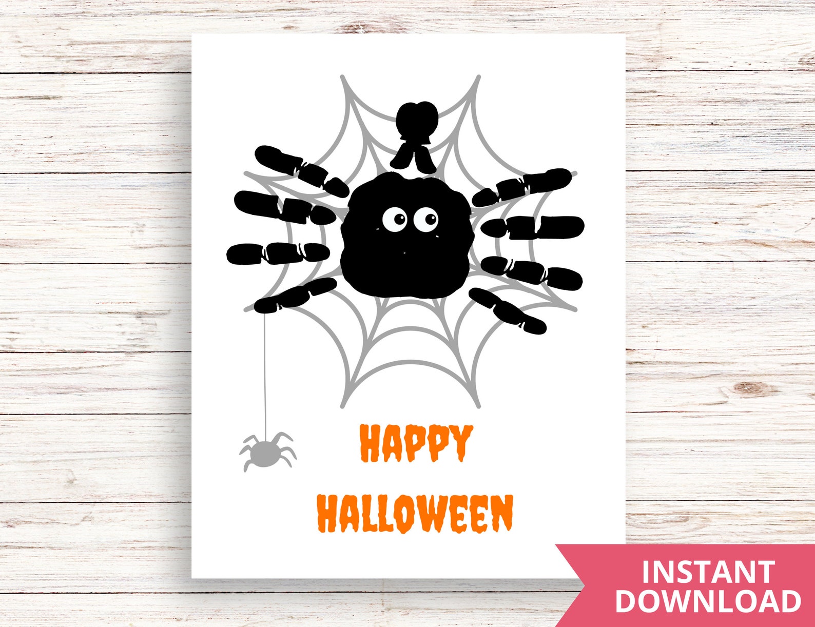 Spider Handprint Art Craft | Halloween Activities| Fall Handprint Craft ...